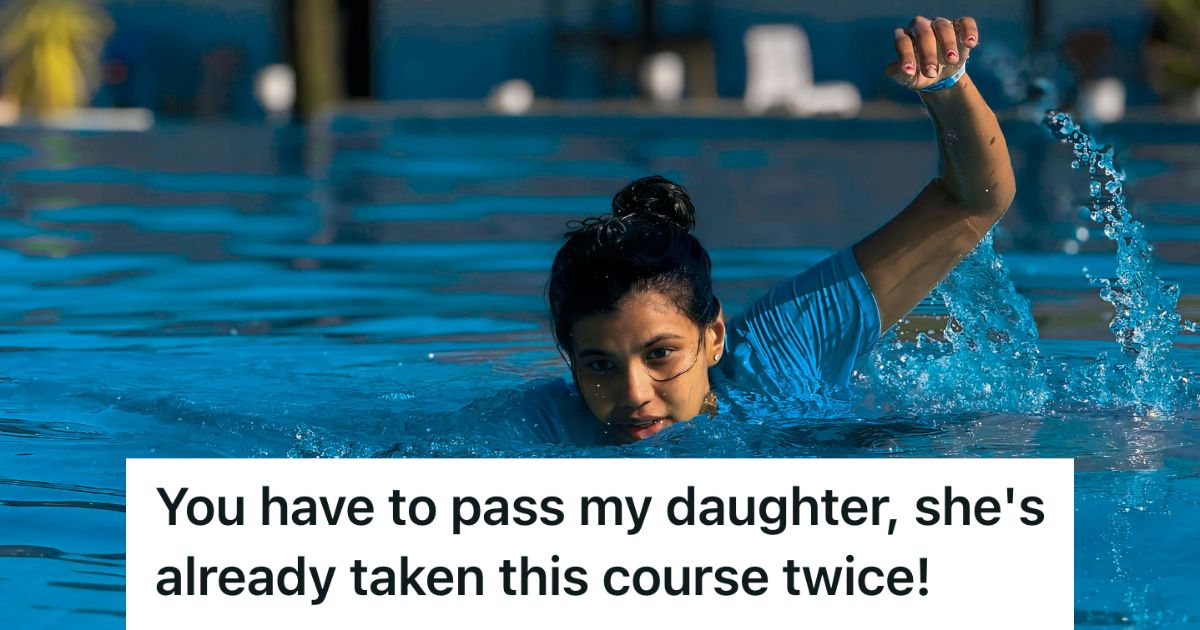 Swim instructor denied a girl a promotion to the next swimming level ...