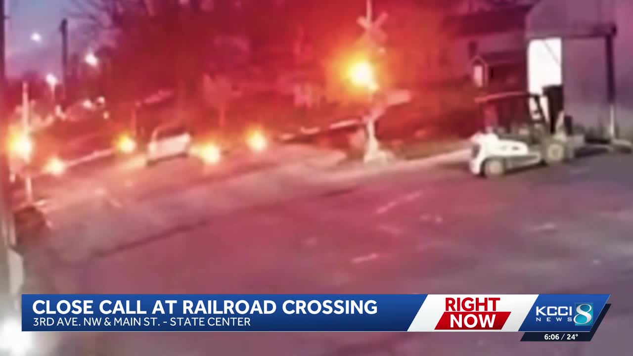 Close call between van and train in State Center prompts railroad ...