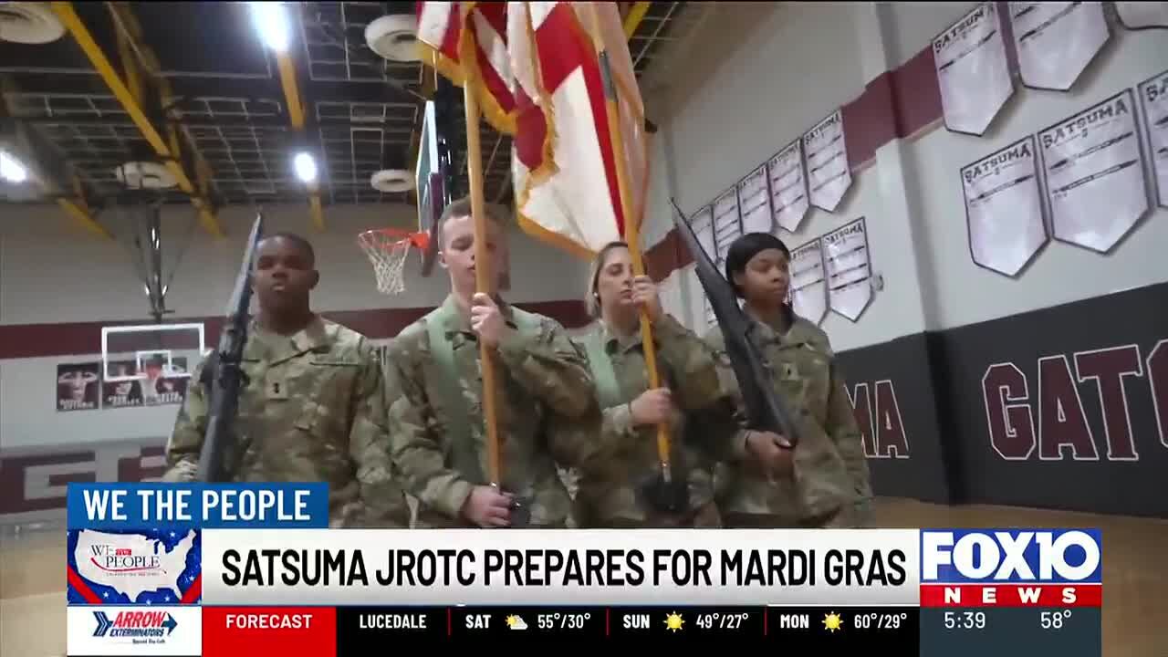Satsuma High School JROTC prepares to lead Mardi Gras parades
