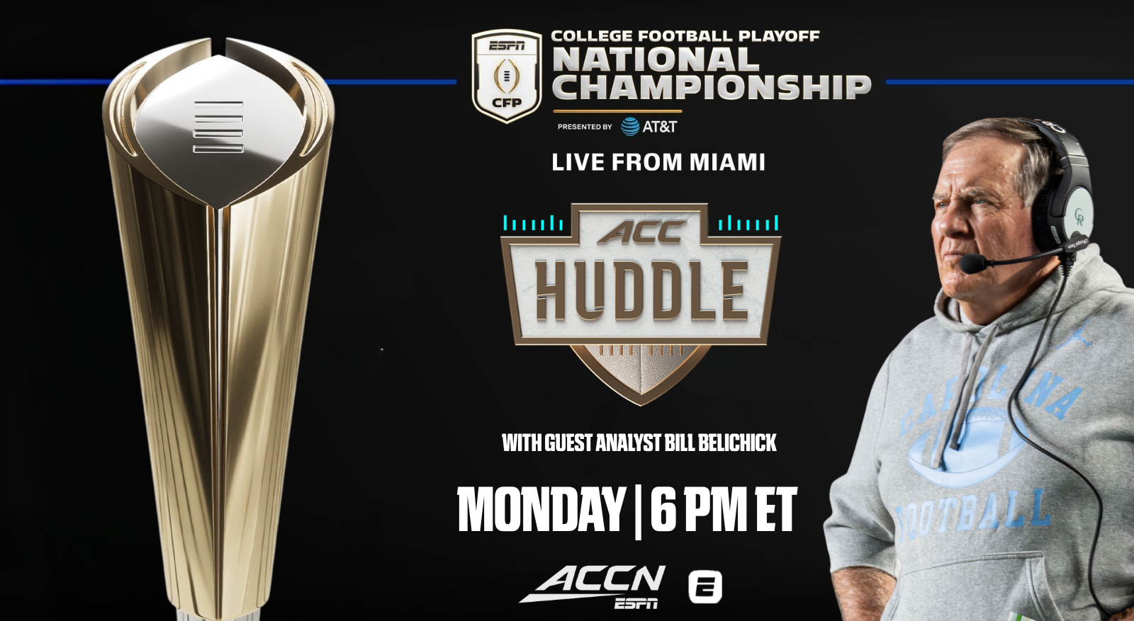 Bill Belichick appearing at national title game