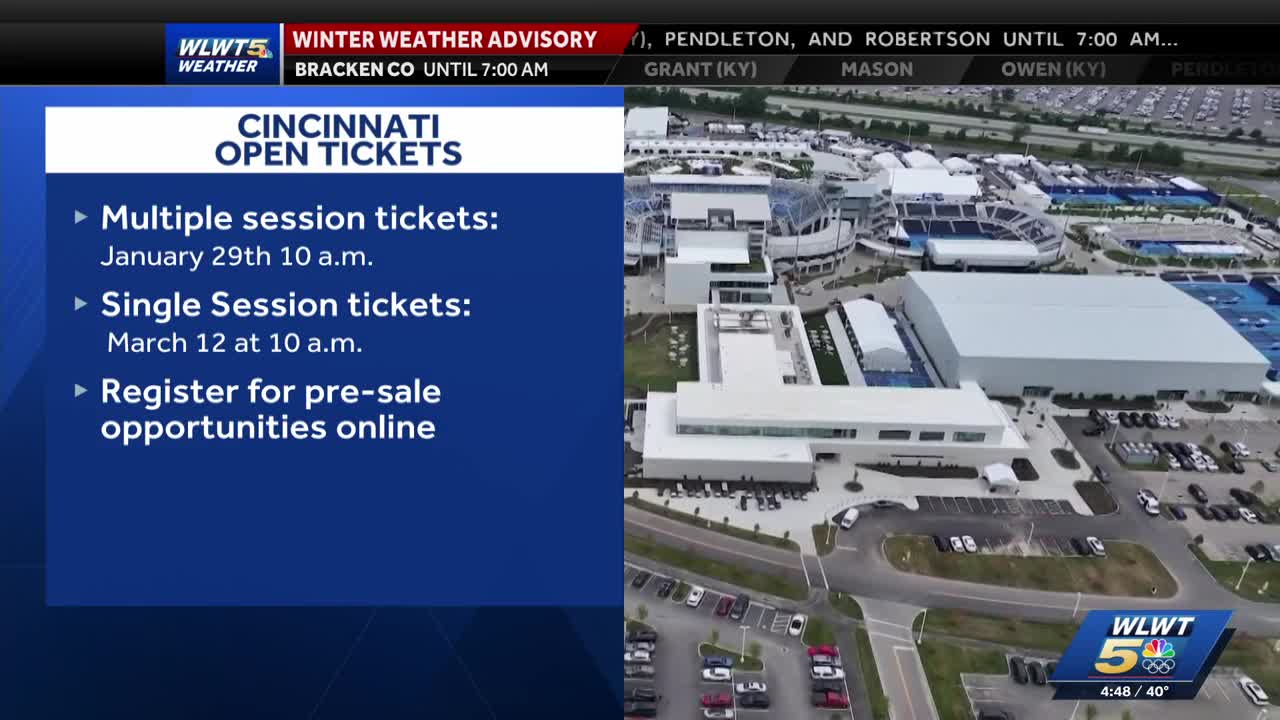 When will tickets for the 2026 Cincinnati Open go on sale?