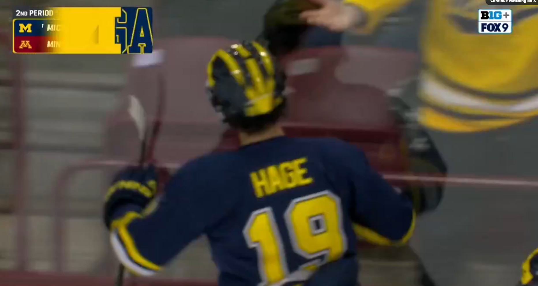 Michael Hage scores a beautiful goal in a game against LJ Mooney