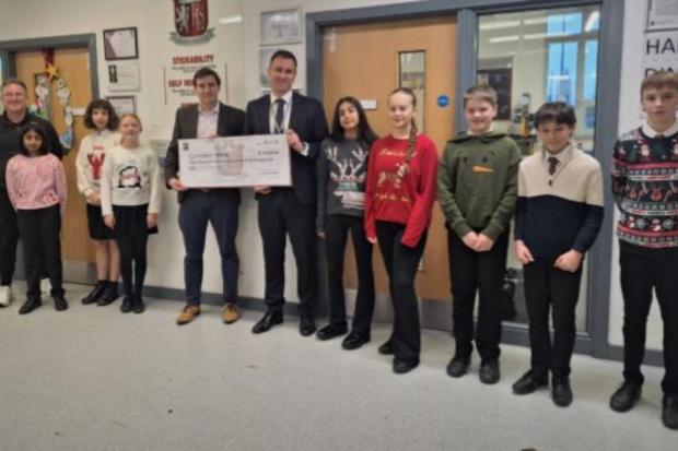 Children clean up on sponsored walk and litter pick