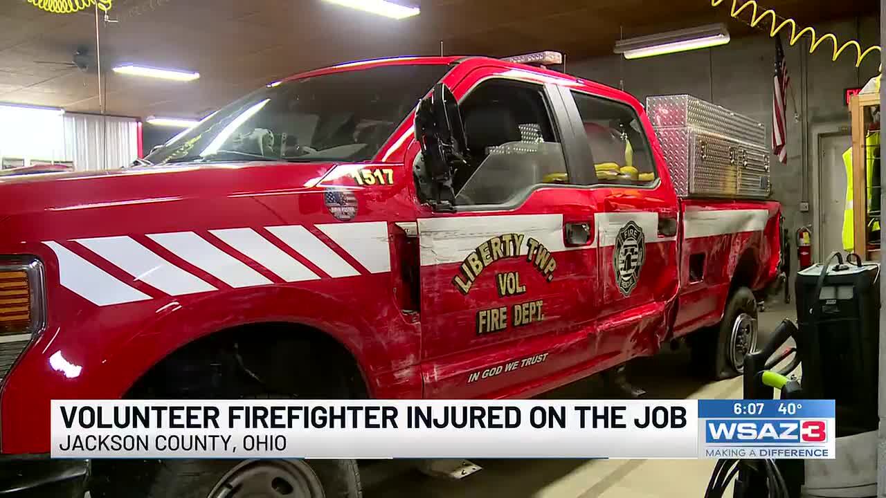 Volunteer firefighter injured while responding to crash