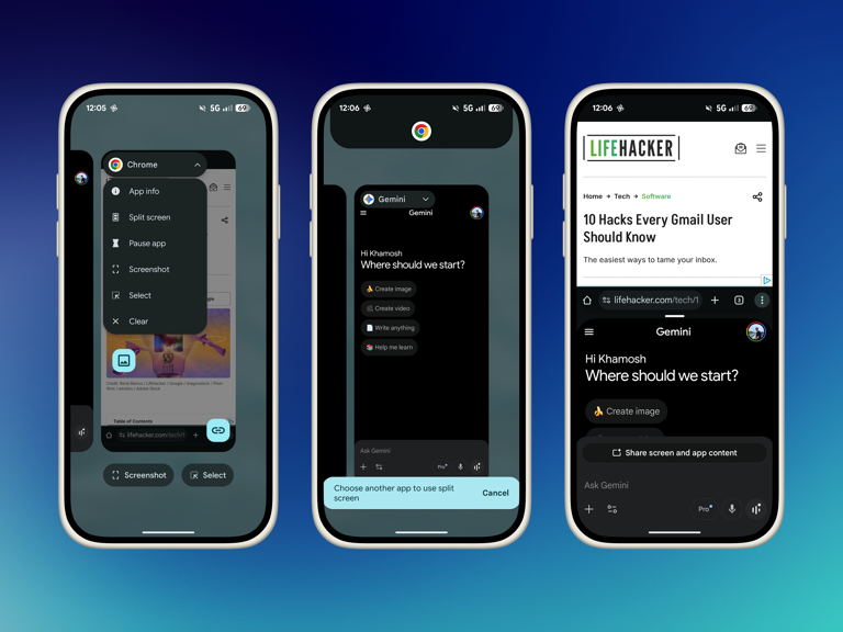 Android 16 makes split screen easier on smaller screens