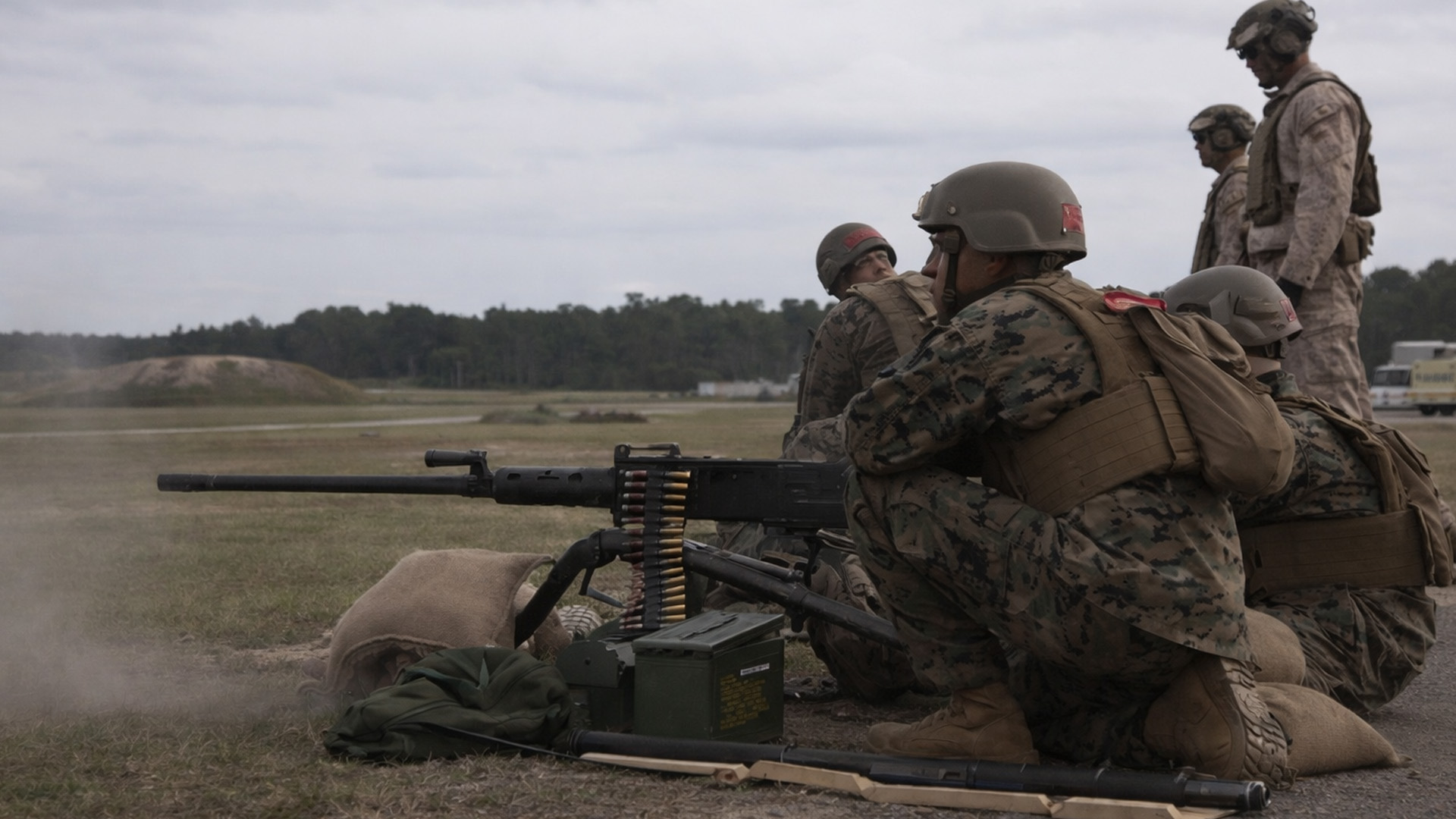 Marines conduct M2A1 .50 cal live-fire qualification