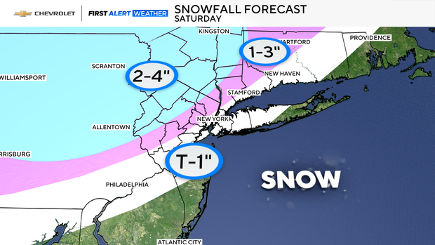 Snow in NYC area as 2 systems enter region this weekend. Here's the ...