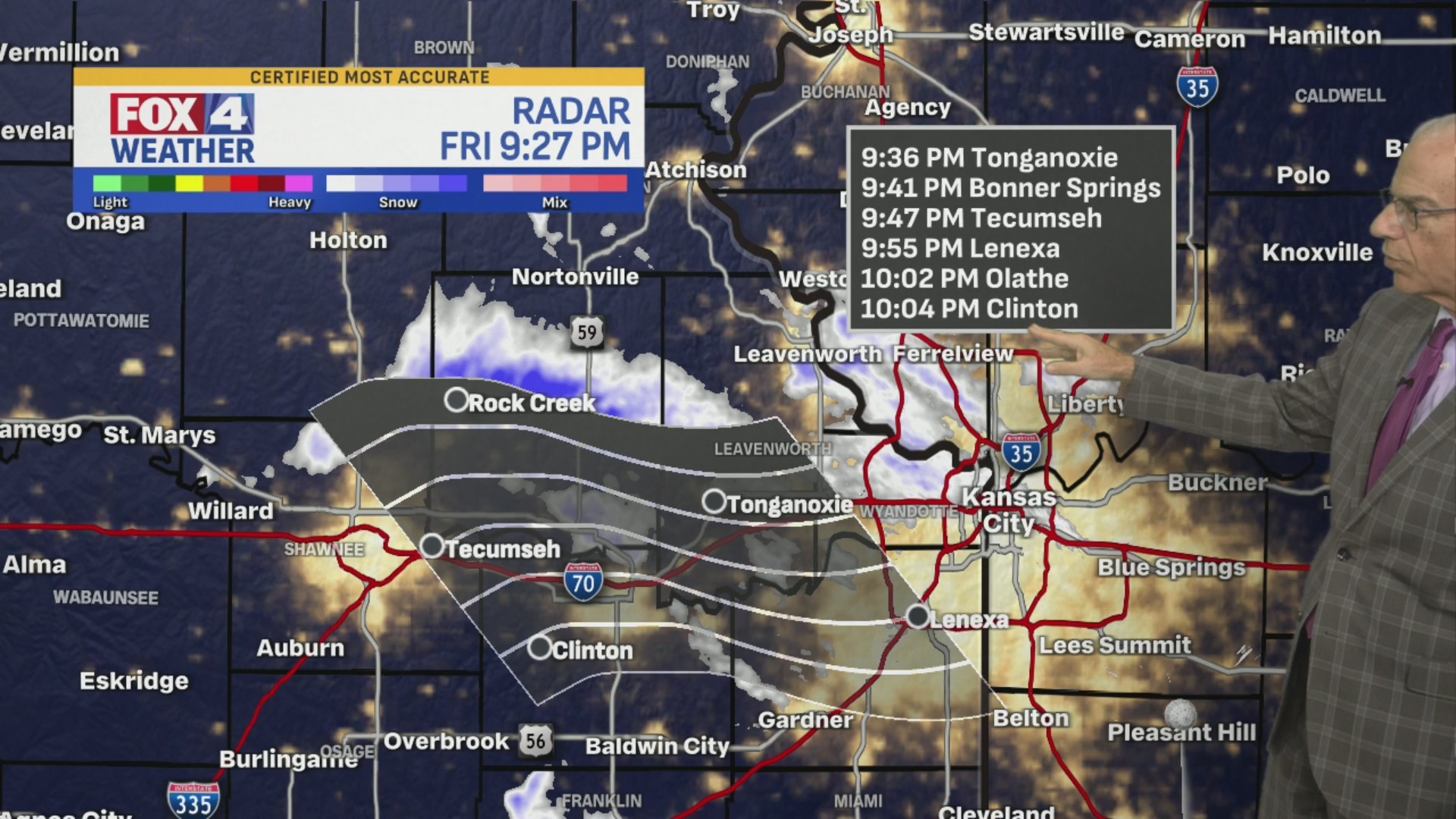 Friday night forecast