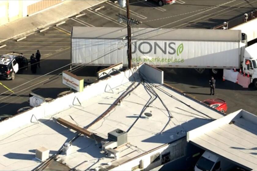 Man lying in Van Nuys parking lot killed by semi truck, authorities say