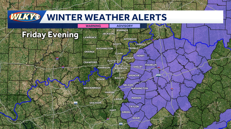 Wet snow and rain diminishing through the night