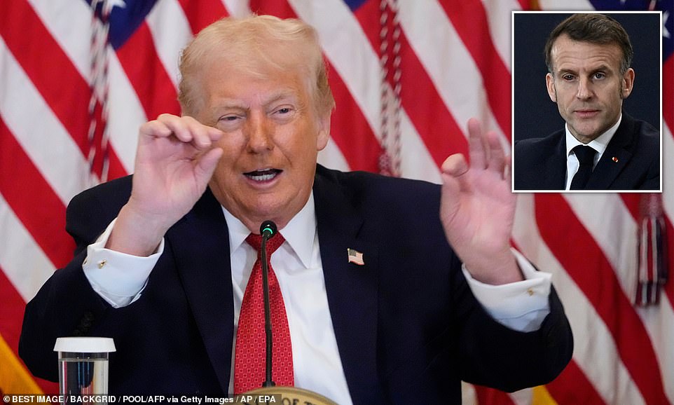 Trump speaks with French accent while doing impersonation of Macron