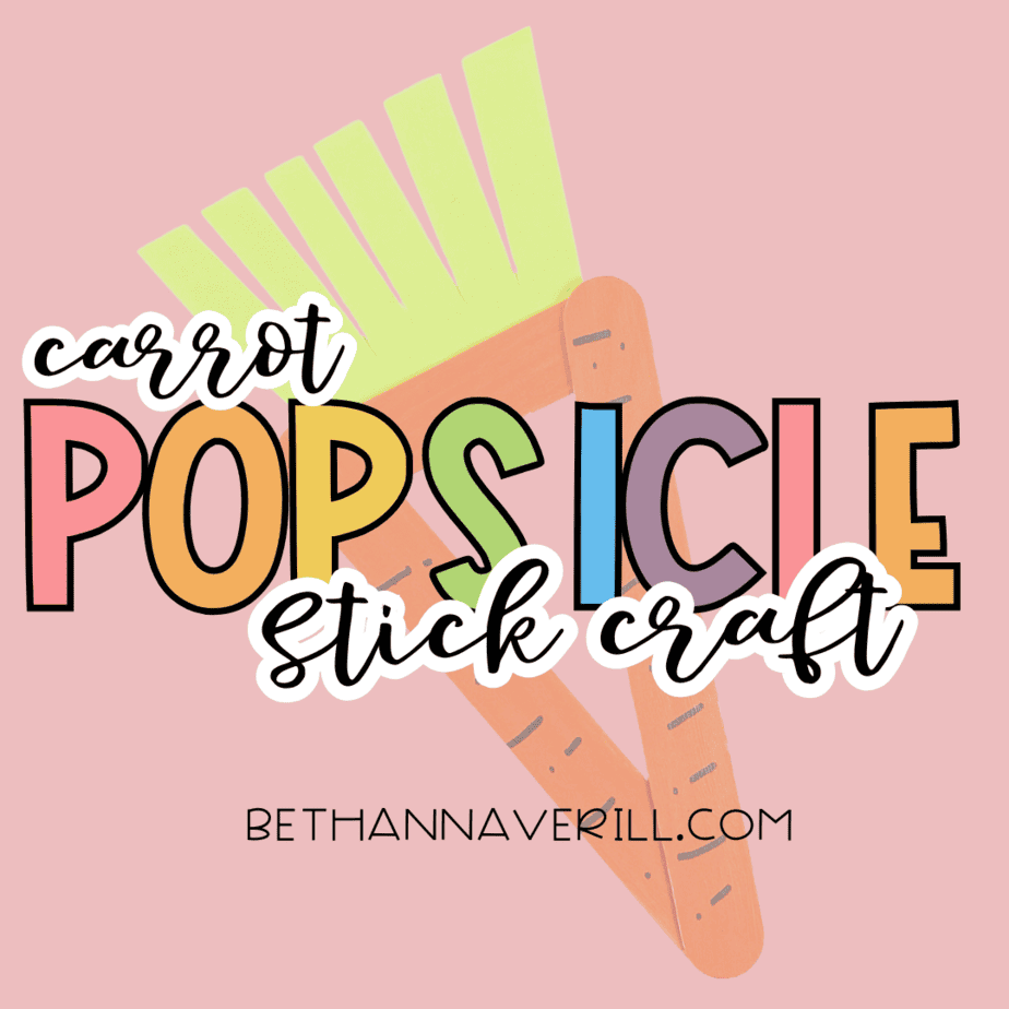 Carrot popsicle stick craft