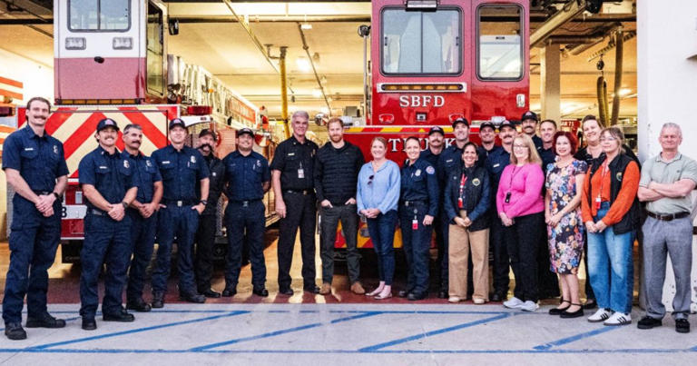 Prince Harry visits California emergency responders in first public ...
