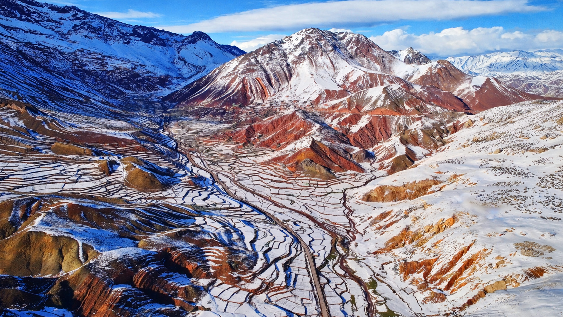 A high altitude landscape in the Atlas Mountains
