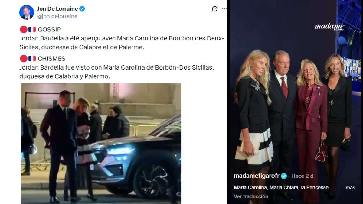 El político Jordan Bardella y la princesa María Carolina de Borbón-Dos ...