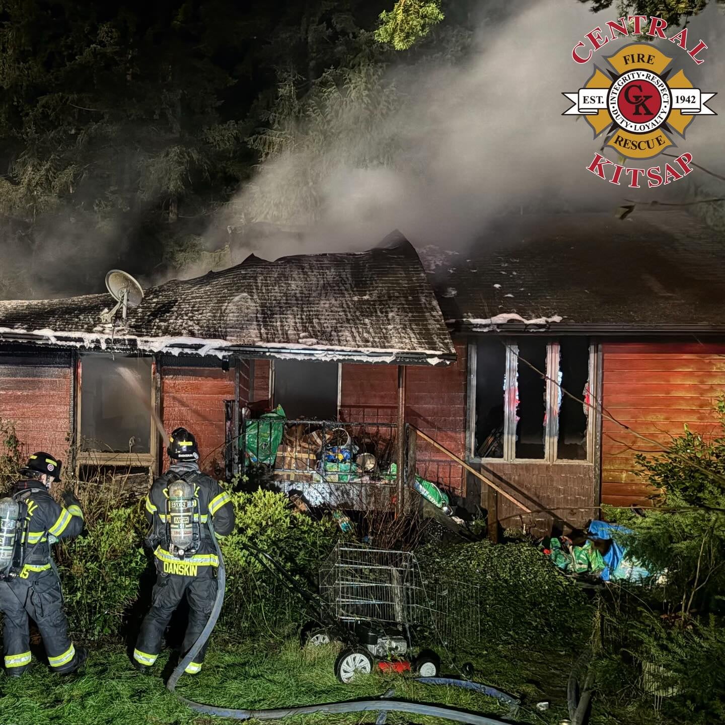 About 40 dogs killed in early-morning Poulsbo house fire, officials say