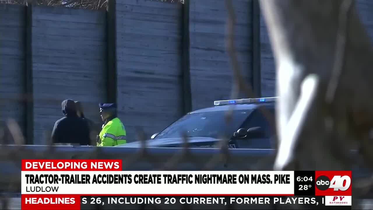 2 crashes cause delays along Mass. Pike in Ludlow