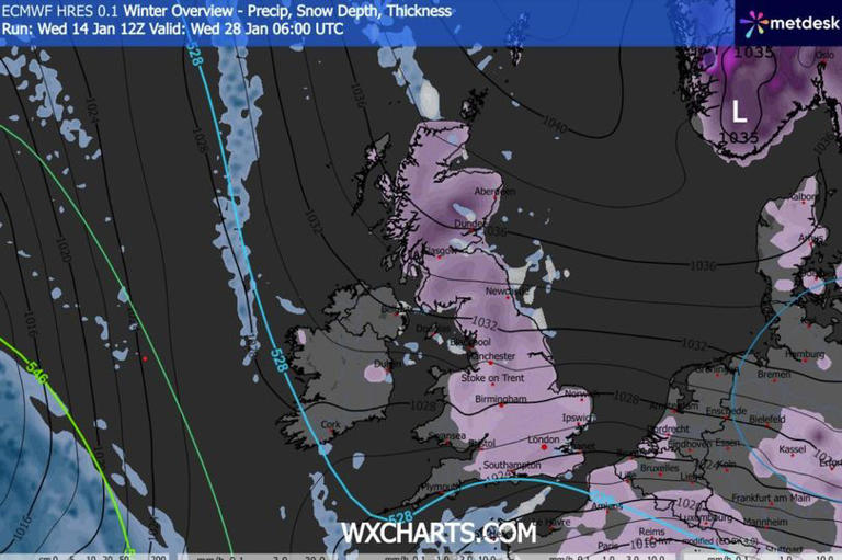 Snow maps reveal 400-mile blizzard due to hit 51 UK cities - full list