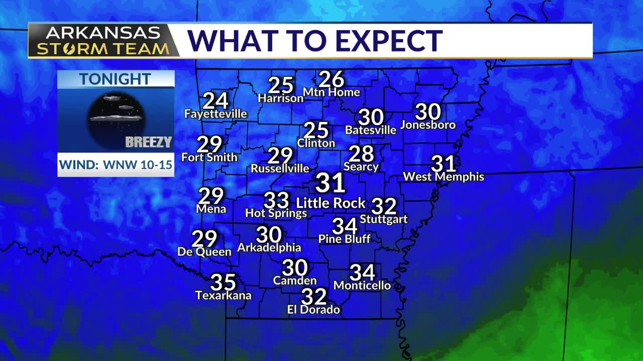 Cold, dry this weekend; moisture returns next week