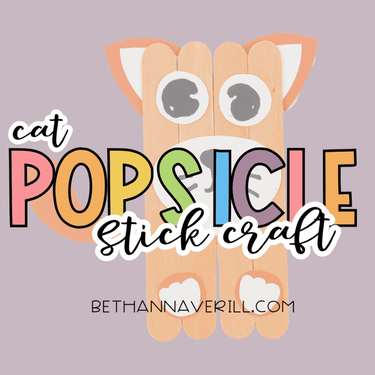 Cat popsicle stick craft