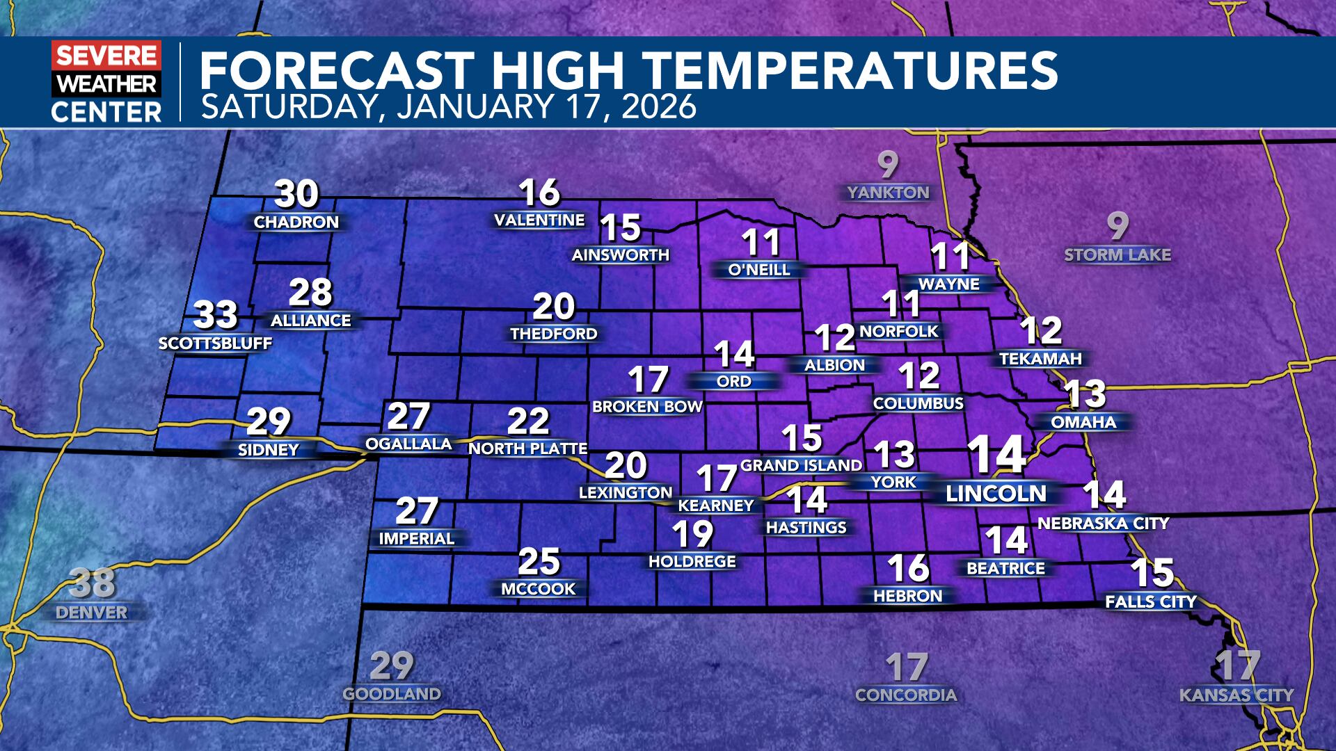 Coldest highs of the season arrive Saturday before Sunday warm-up