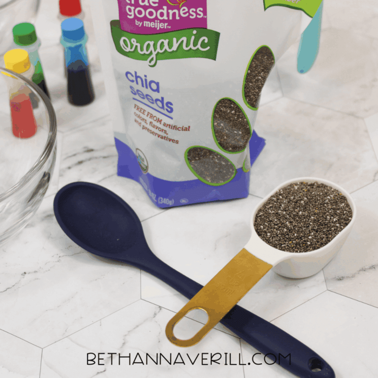 Chia seed ocean sensory bin