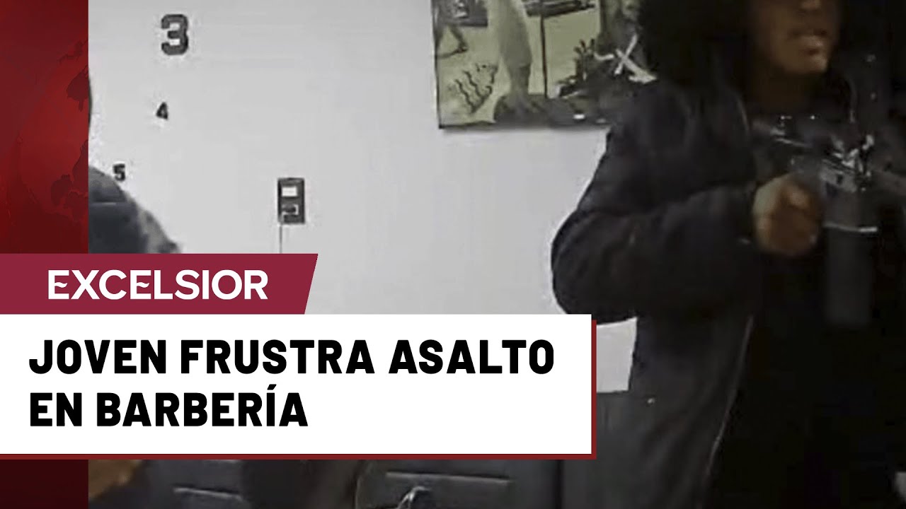 Asalto falla tras reacción de joven en su barbería ante hombres armados