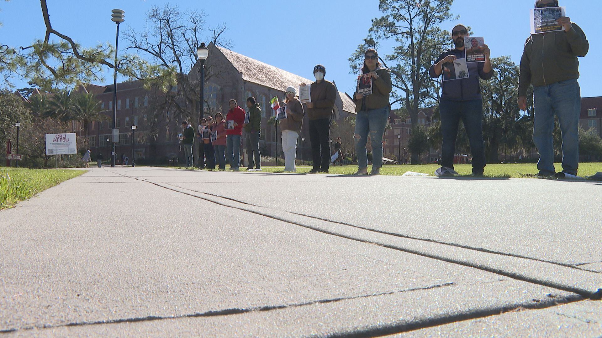 Florida State University Iranian students rally for their country on campus
