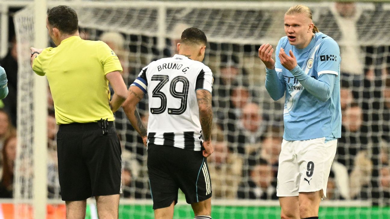 Man City's Pep Guardiola slams refs' treatment of Erling Haaland