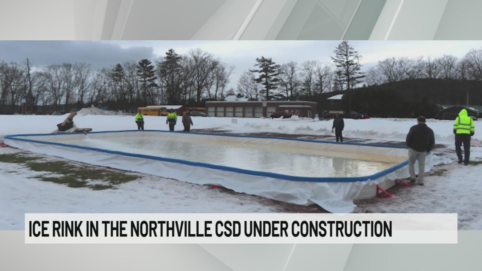 Ice rink in Northville CSD under construction
