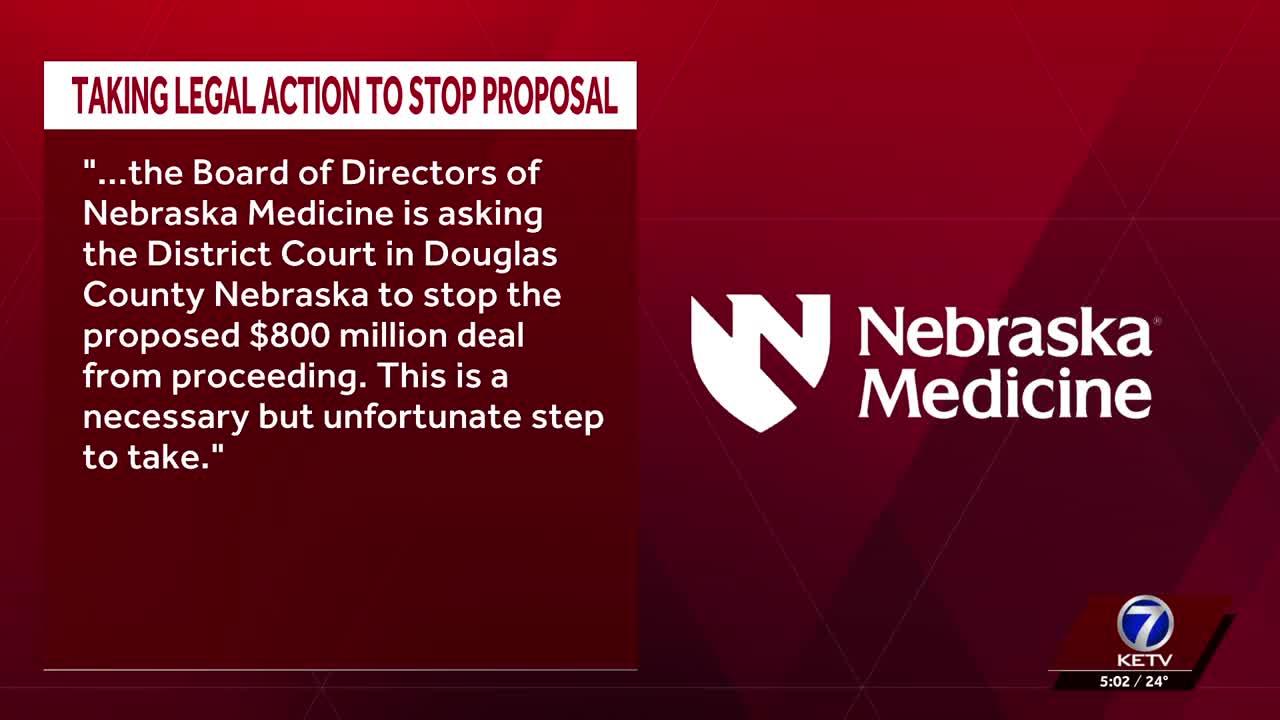 Nebraska Medicine files lawsuit to stop proposed deal between ...