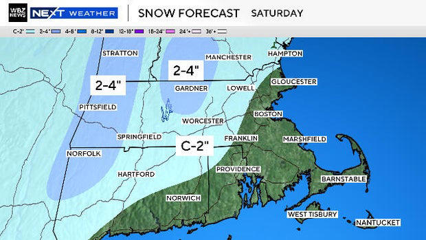Storms will bring snow to Massachusetts on Saturday and Sunday. Maps ...