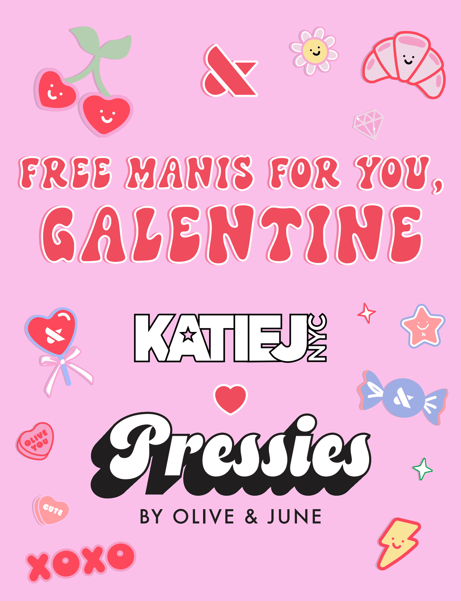 Olive & June x Katie J Galentine's Day mani party, NYC