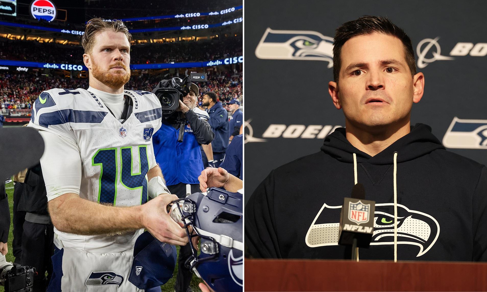 Seahawks coach issues major Sam Darnold update after QB's injury scare ...