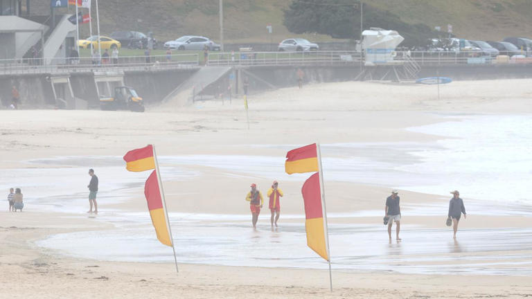 Huge surf swallows Sydney beach