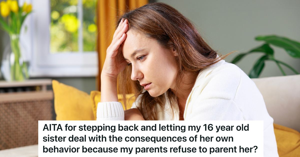 Older sister tries to parent her younger sister, but she finally ...