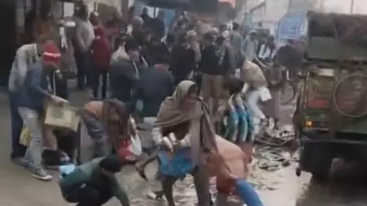 Bihar: Teen killed in road accident; bystanders loot fish from pickup ...