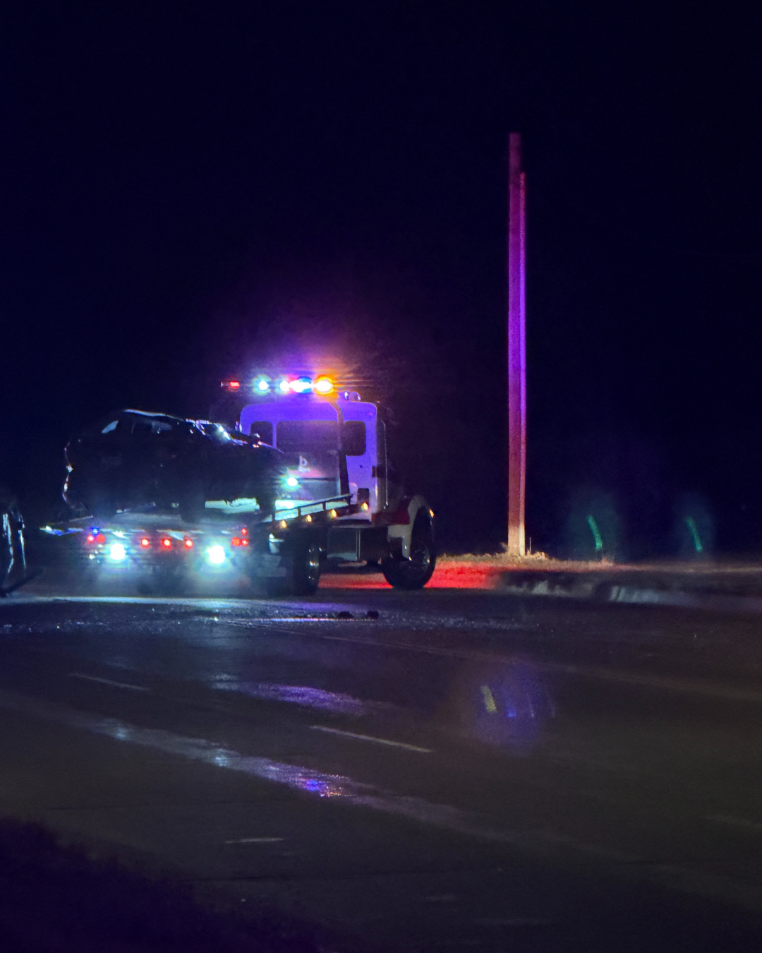 Rollover knocks down power lines in northeast Oklahoma City