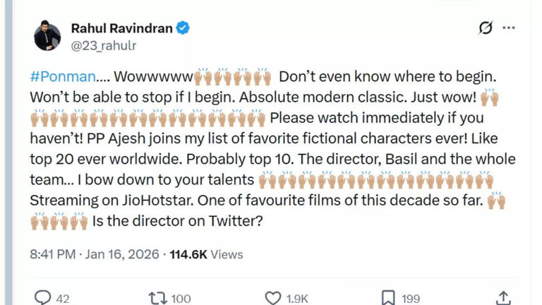 'The Girlfriend' director Rahul Ravindran praises Basil Joseph's ...