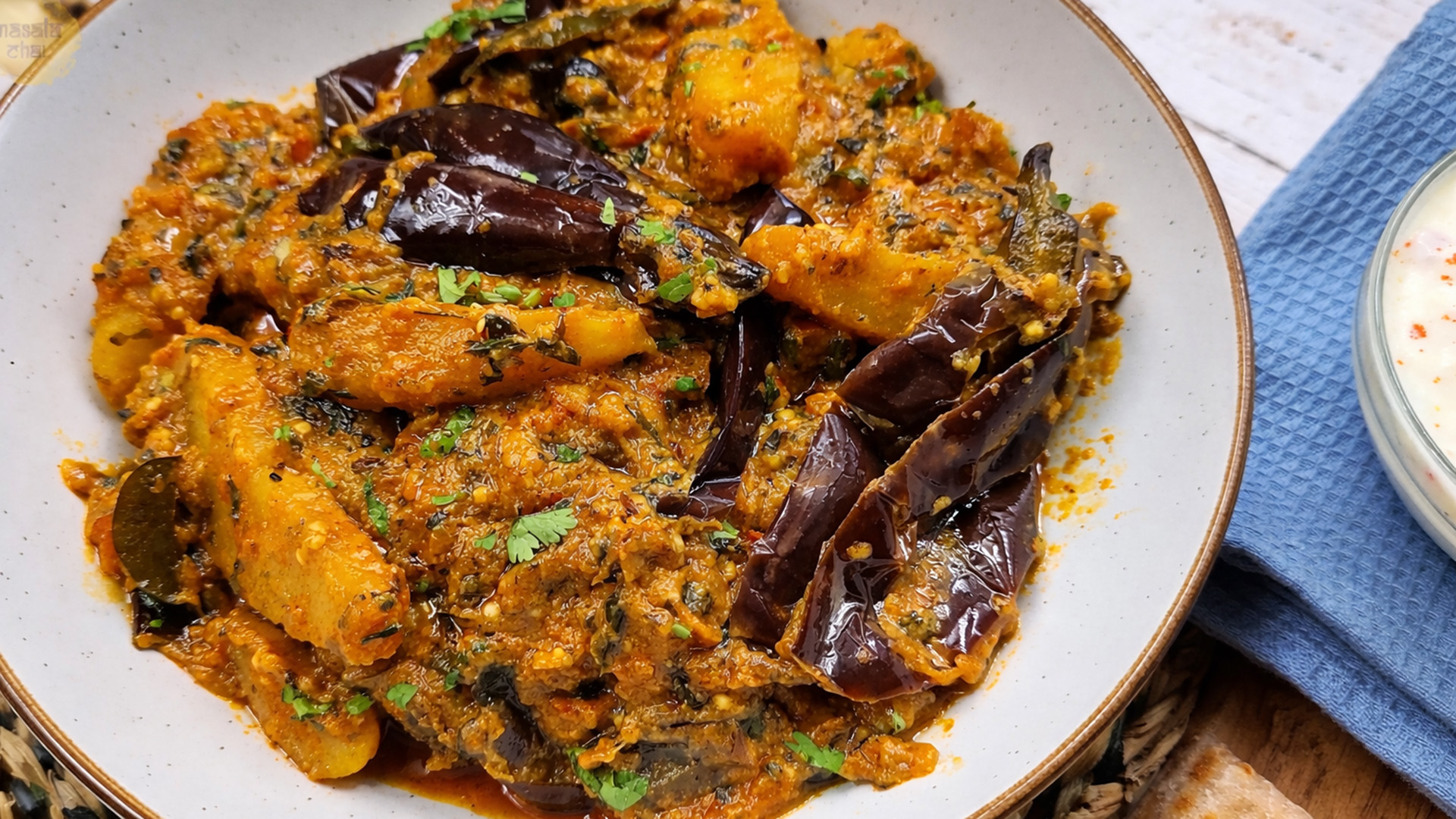 Authentic aloo baingan salan made at home