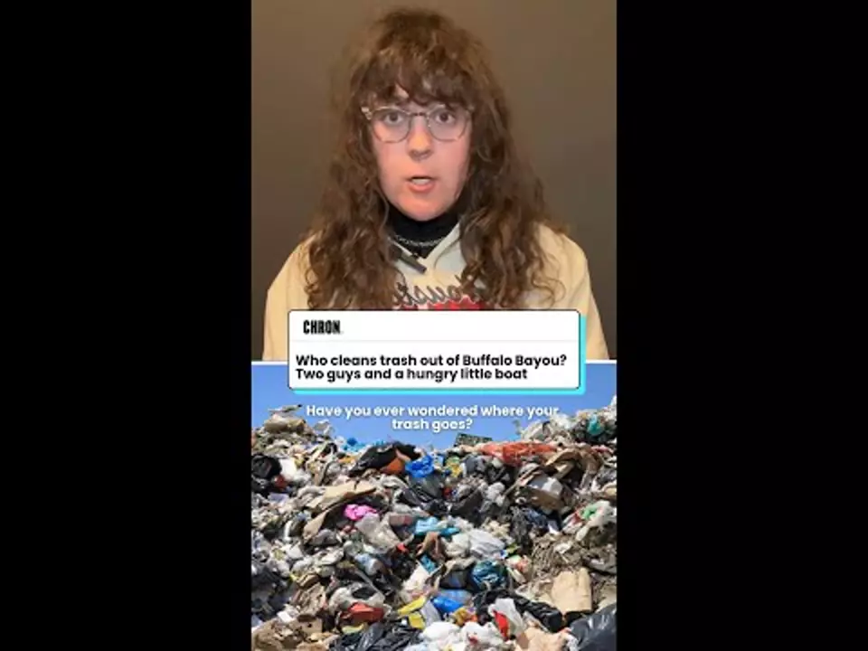 A whole lot of trash fills Buffalo Bayou. Here's who cleans it all up