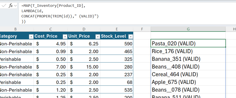 How to use the MAP function in Microsoft Excel