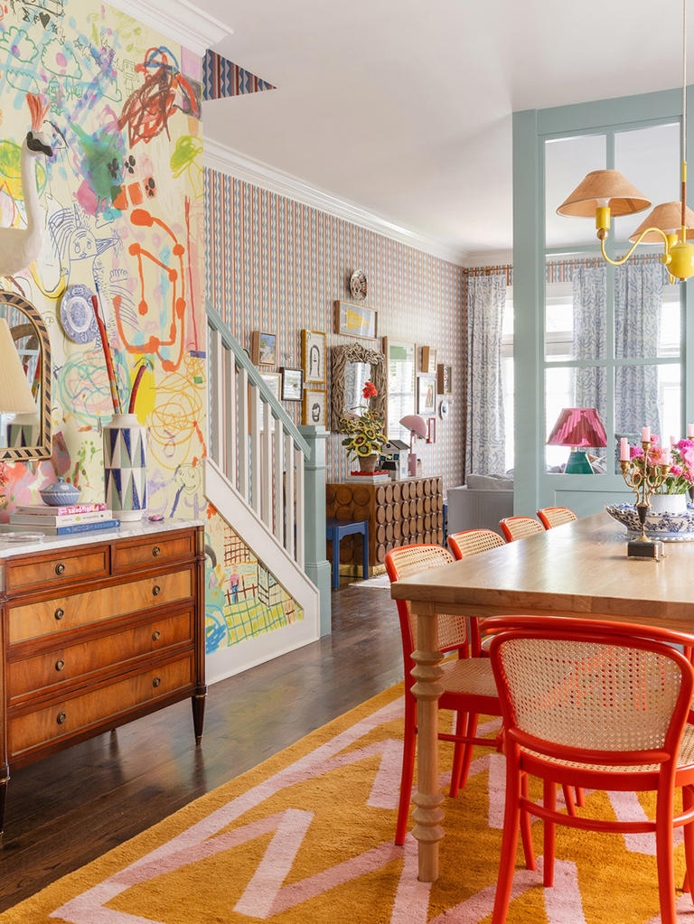 The masterminds behind this designer’s epic dining room wallpaper: her ...