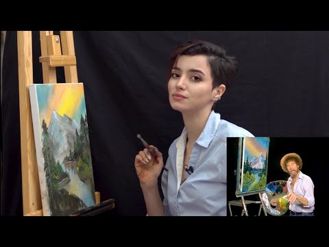I copied a famous painting in half an hour! Who is Bob Ross?