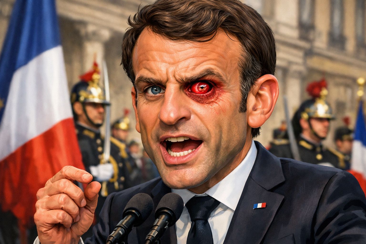L’œil rouge d’Emmanuel Macron : simple coup de fatigue ou véritable ...