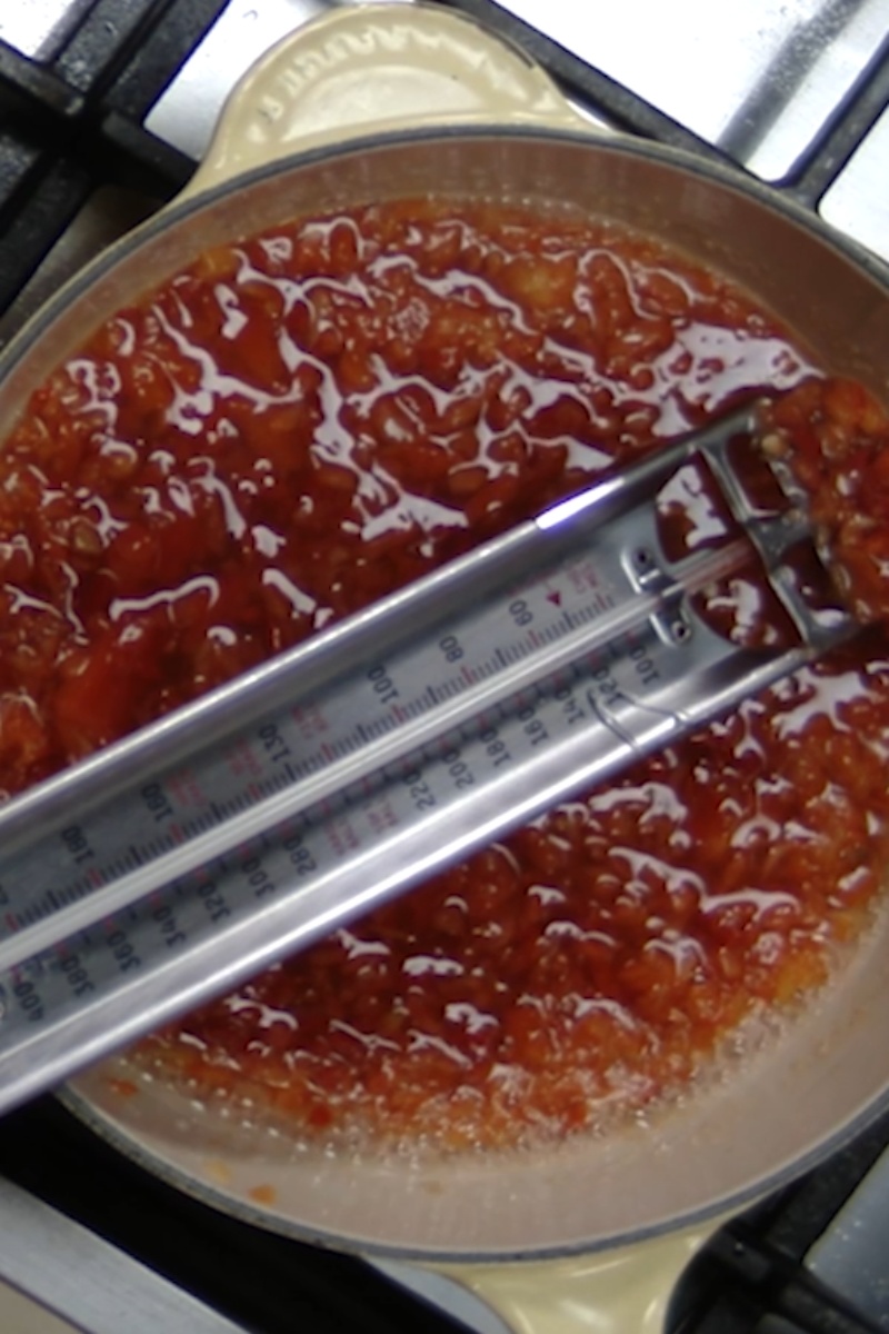 Sweet and spicy Canadian red pepper jelly