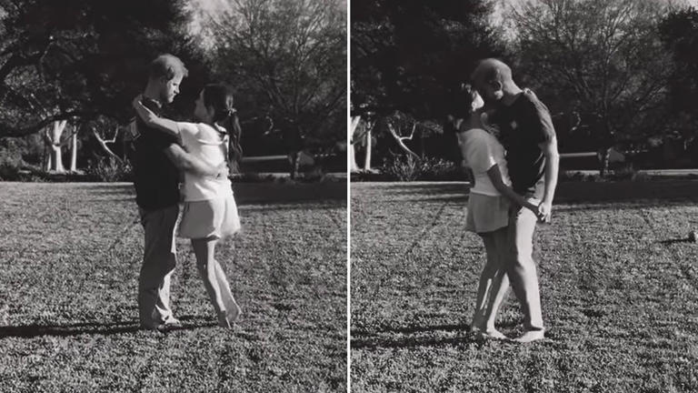 Meghan Markle shares video of her and Harry kissing