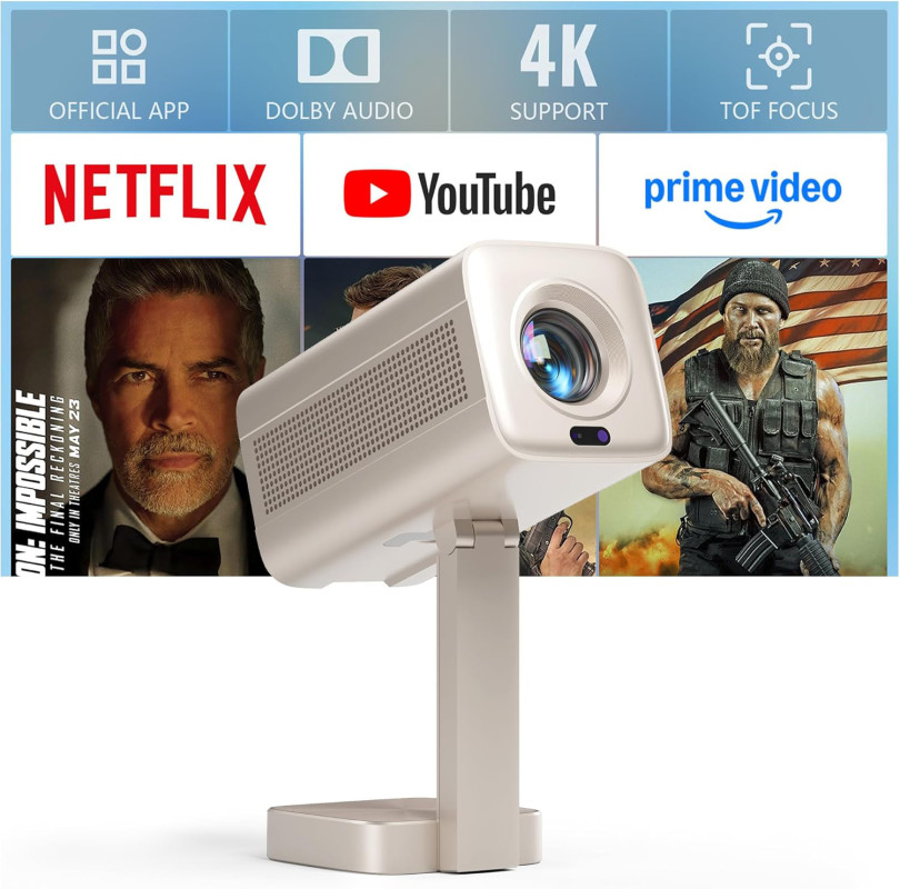 Amazon is selling this $200 smart projector for $100, and it's an easy ...