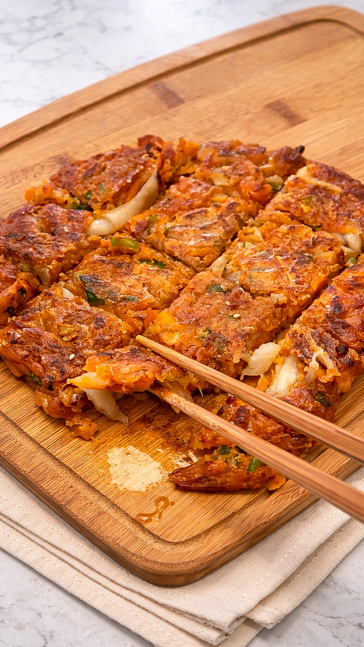 What ingredients are in this vegan kimchijeon?