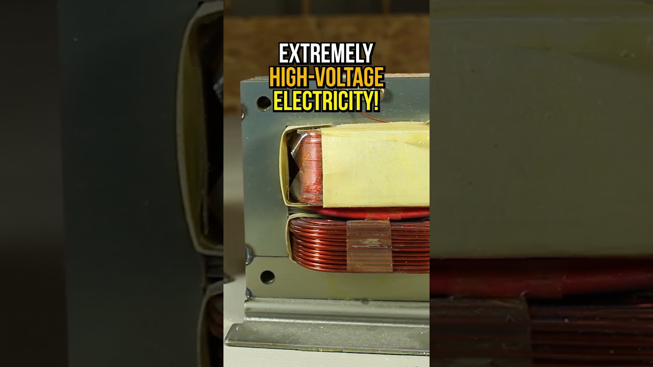 High-voltage electricity creates flame-like arcs in air